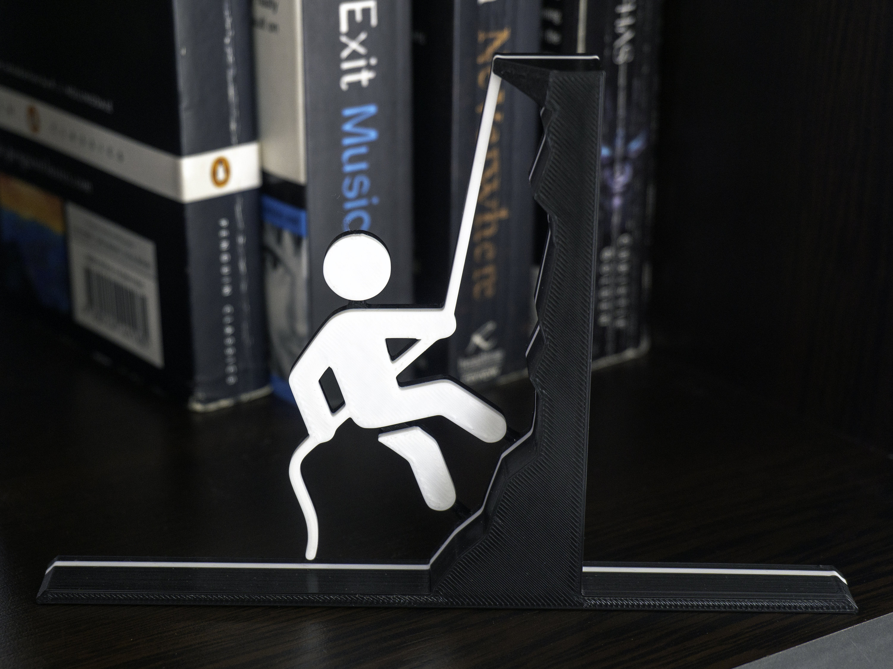 3D Printed Bookend | Stickman Climber Bookend | Stick Man Mountaineer ...