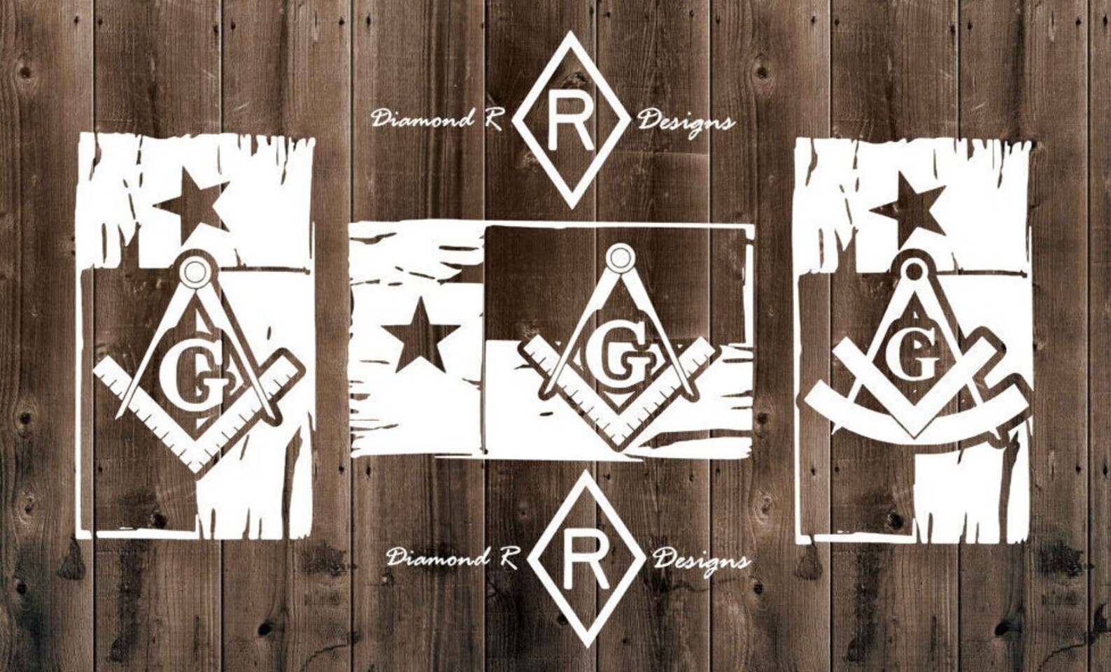 Texas Flag Square and Compass Past Master Masonic Freemason - Etsy