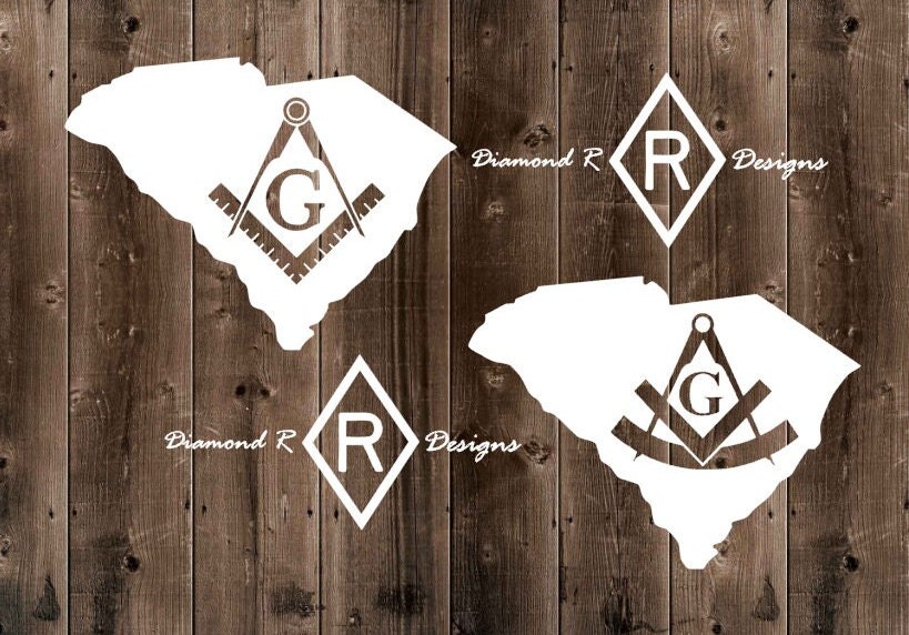 South Carolina Square and Compass Decal Masonic Freemason Past Master ...