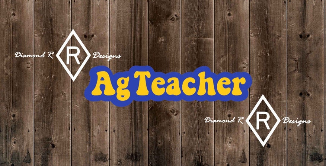 Retro Ag Teacher Vinyl Decal, Teach Ag, Here by the Owl, Advisor ...