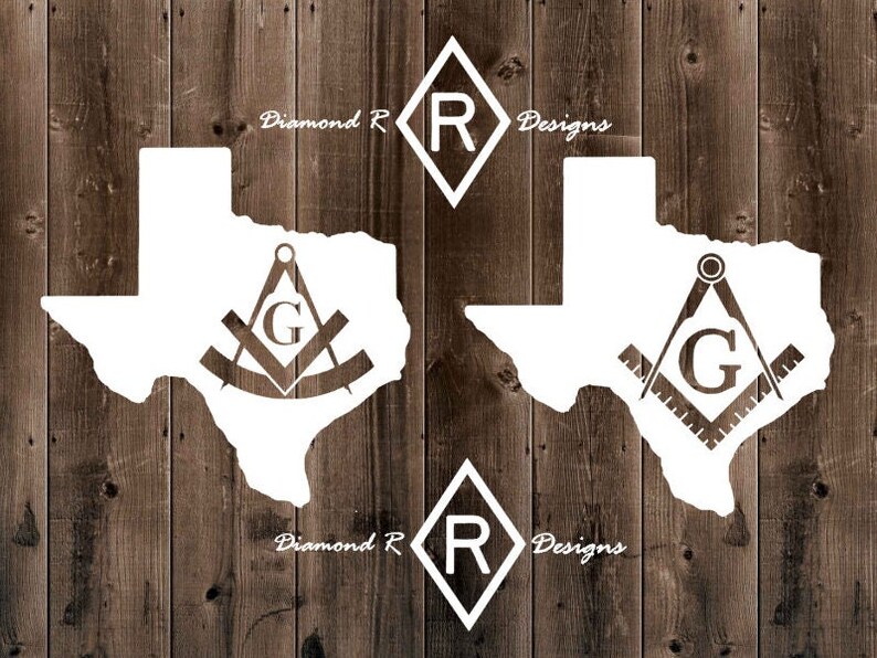 Texas Square and Compass Decal Masonic Freemason Past Master Sticker - Etsy