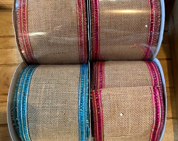 Sequin Borders 4" Ribbon - Destash Box - Etsy