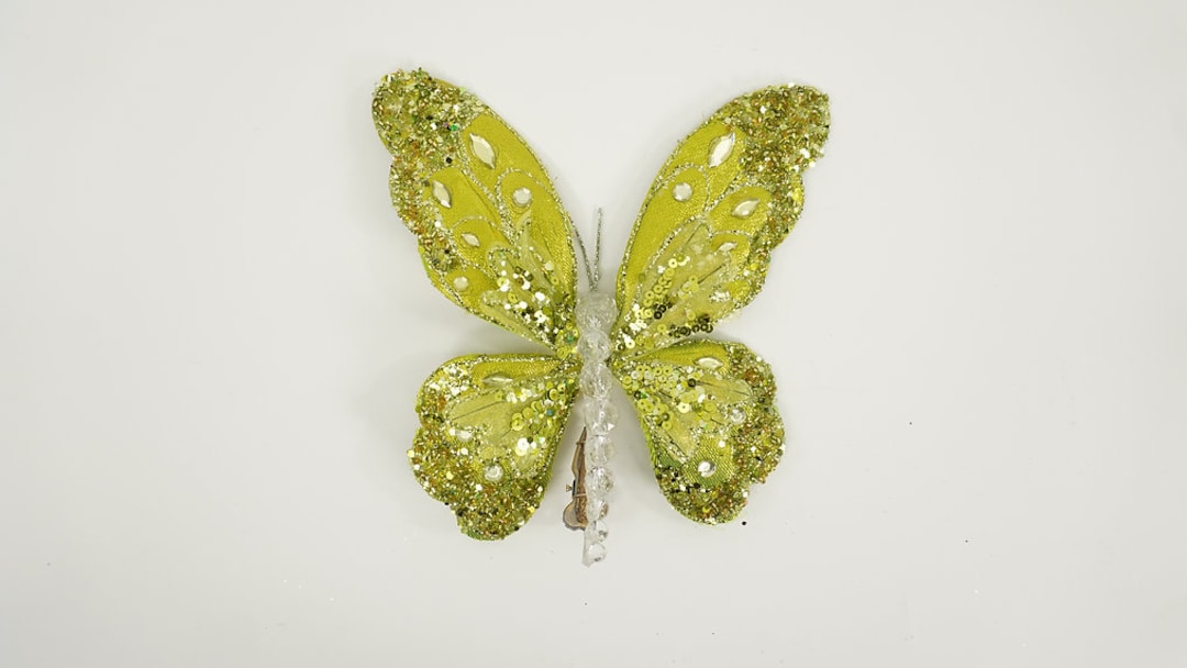 Sparkle Butterfly With Clip, Large Butterfly, Butterfly Wreath ...