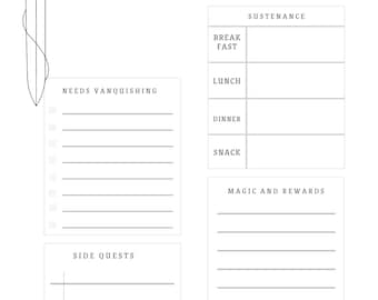 Quest Daily Planner - Etsy