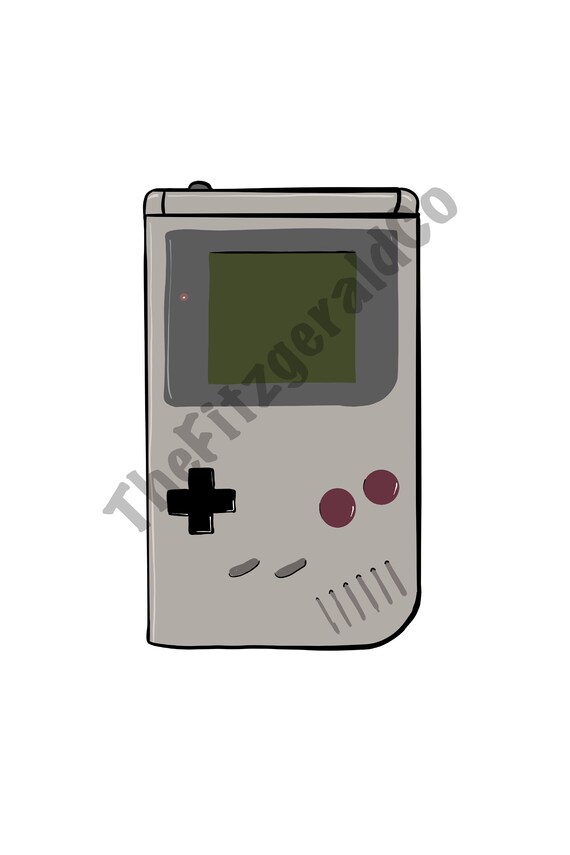ILLUSTRATION 90s Handheld Game Graphic Design digital File - Etsy