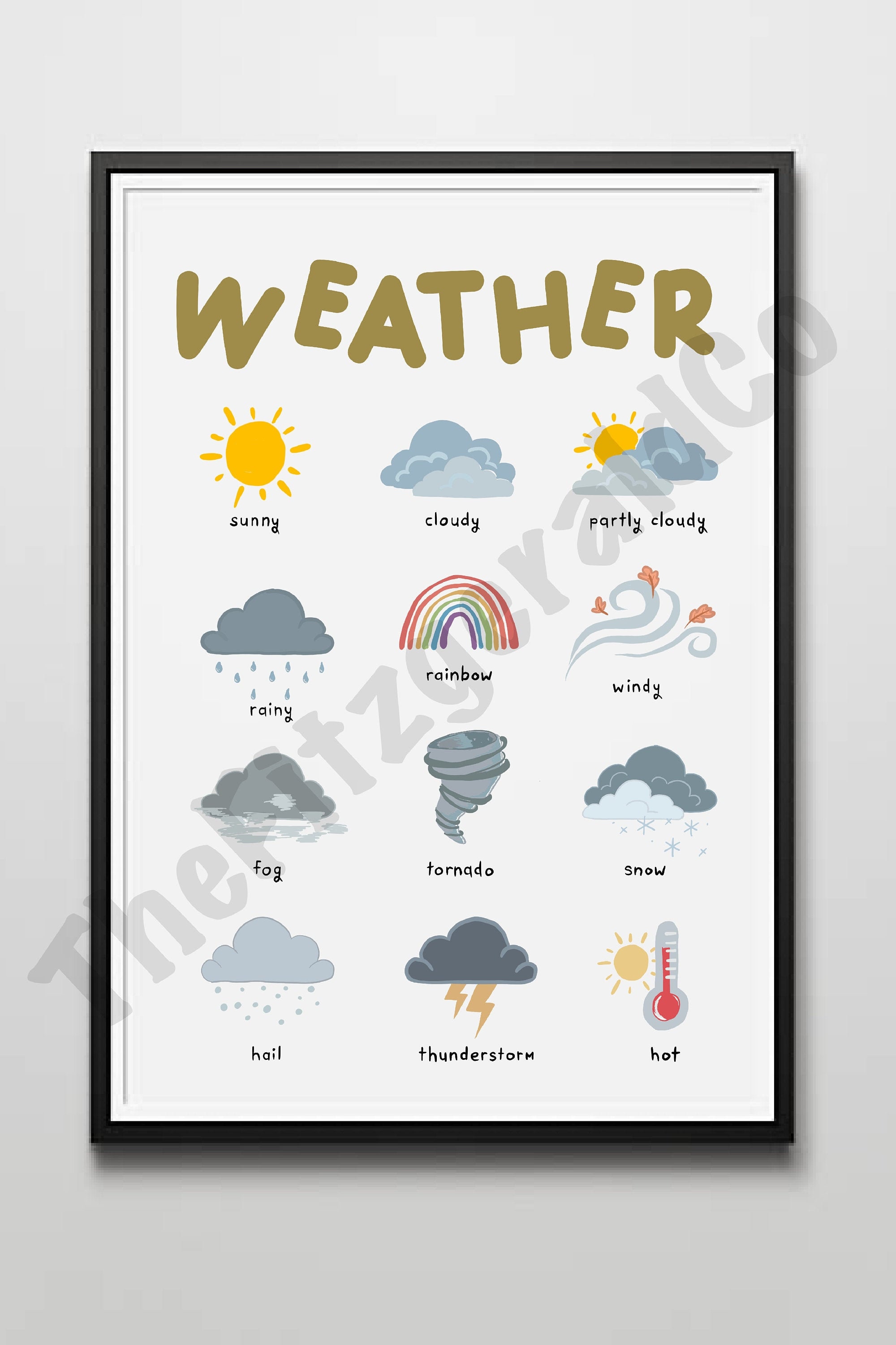 ILLUSTRATION Weather Art Graphic Design Digital File | Etsy