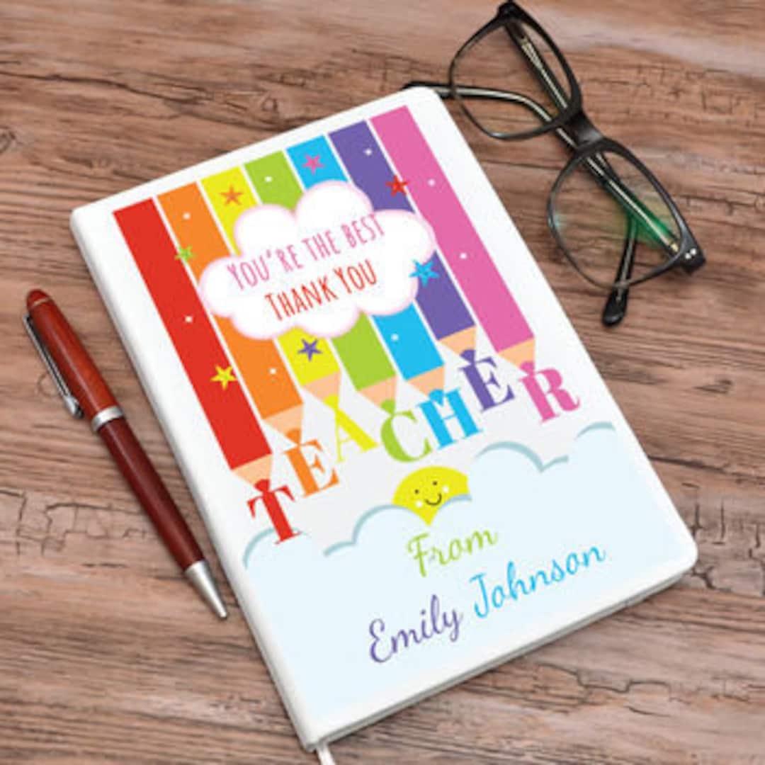 Personalised Thank You Teacher Notebook/journal Diary Blank Pages ...