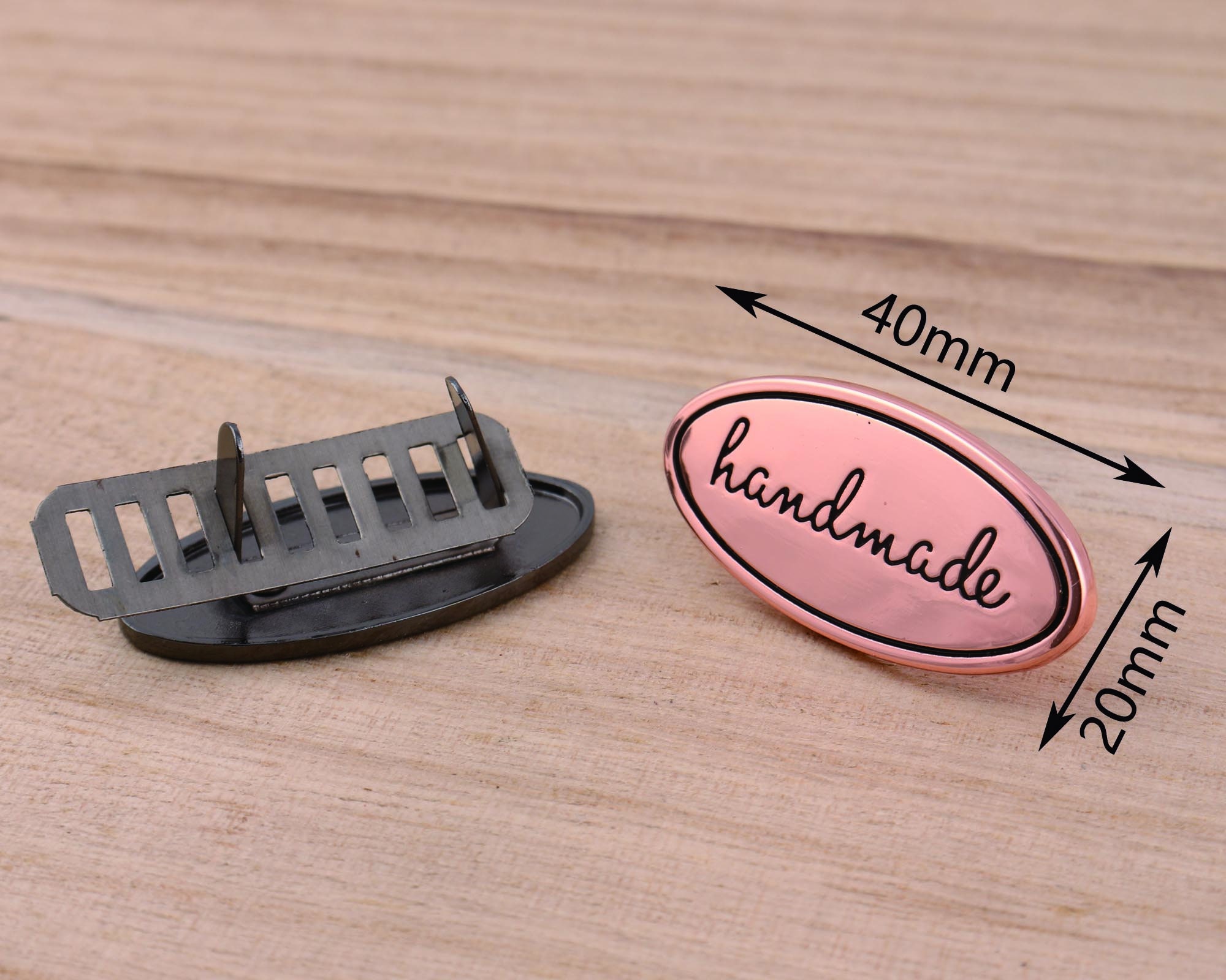 4020mm Bag Label Metal Tags With Feet for Personalized Handcrafted ...