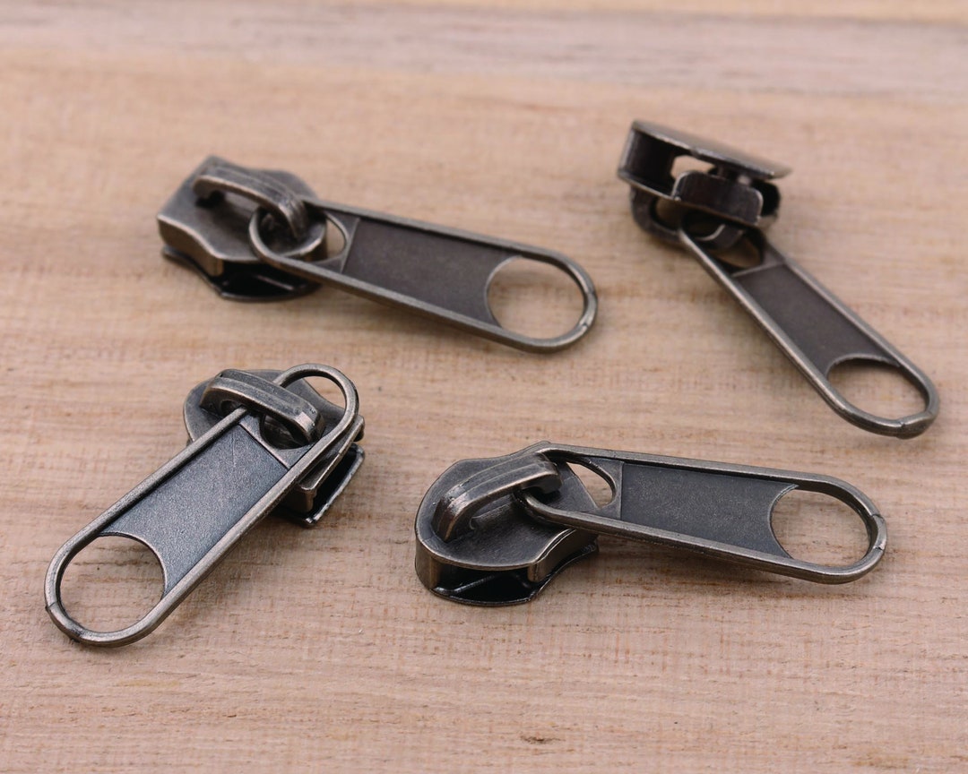 Metal 5 Zipper Head Black Zipper Slider Head for Zipper Teeth ...
