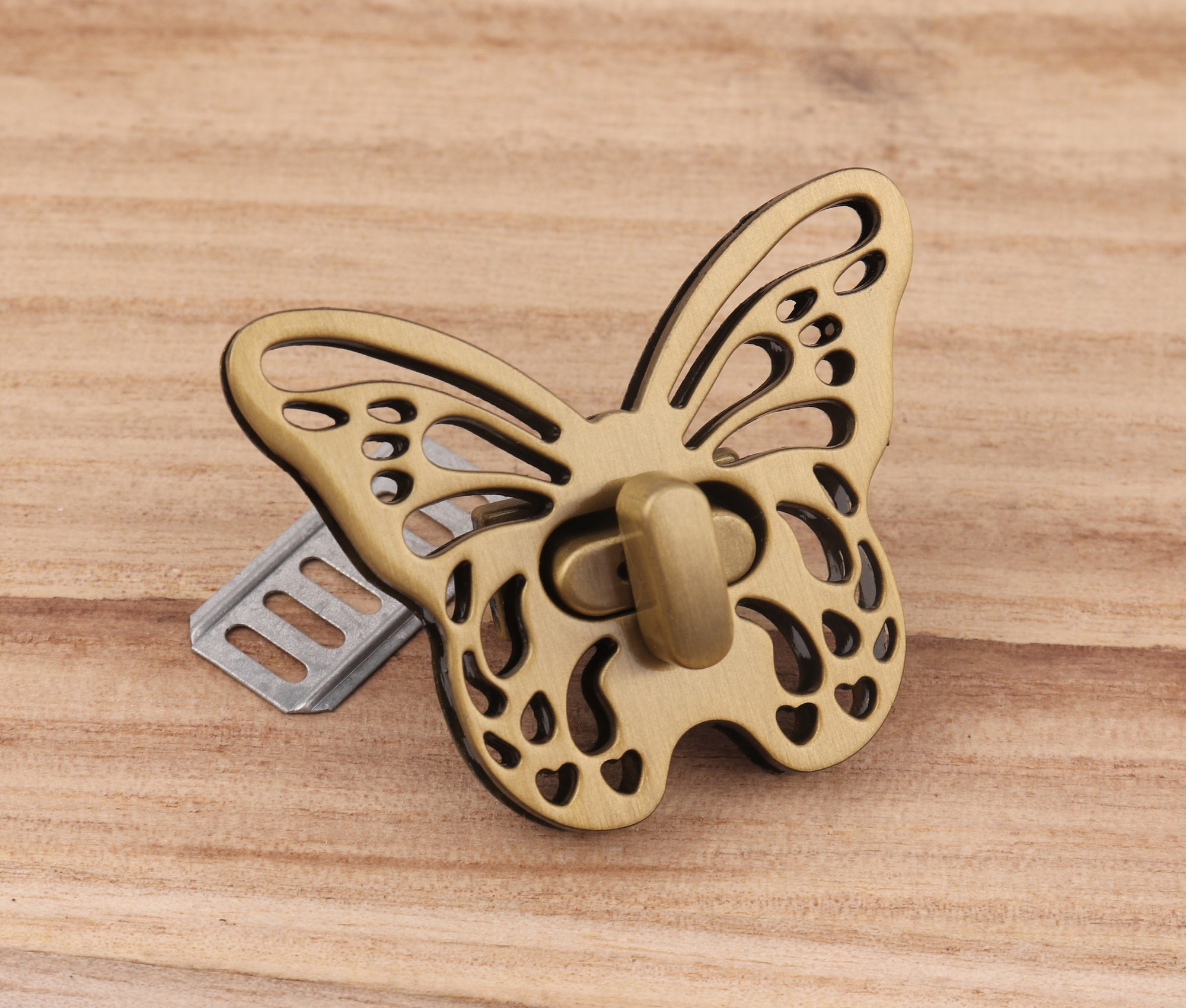 Butterfly Shape Bag Lock Twist Round Lock Purse Clasp Clutch Lock for ...