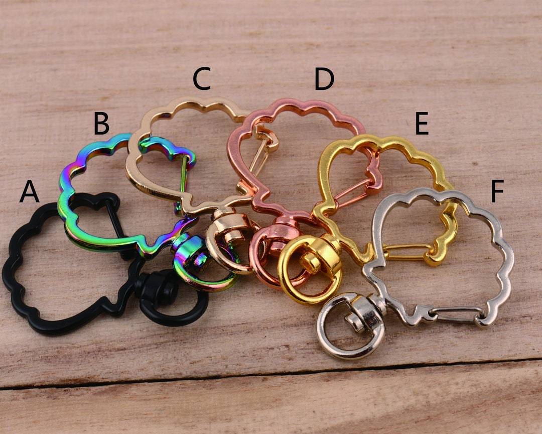 Metal Sakura Shaped Swivel Clasp Key Chain Ring Lanyard Clasps Swivel ...