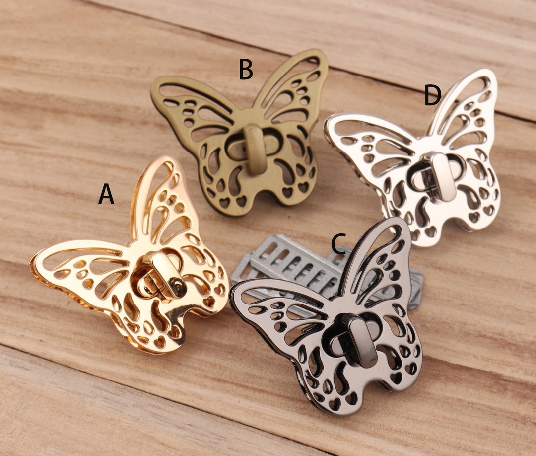 Butterfly Shape Bag Lock Twist Round Lock Purse Clasp Clutch Lock for ...