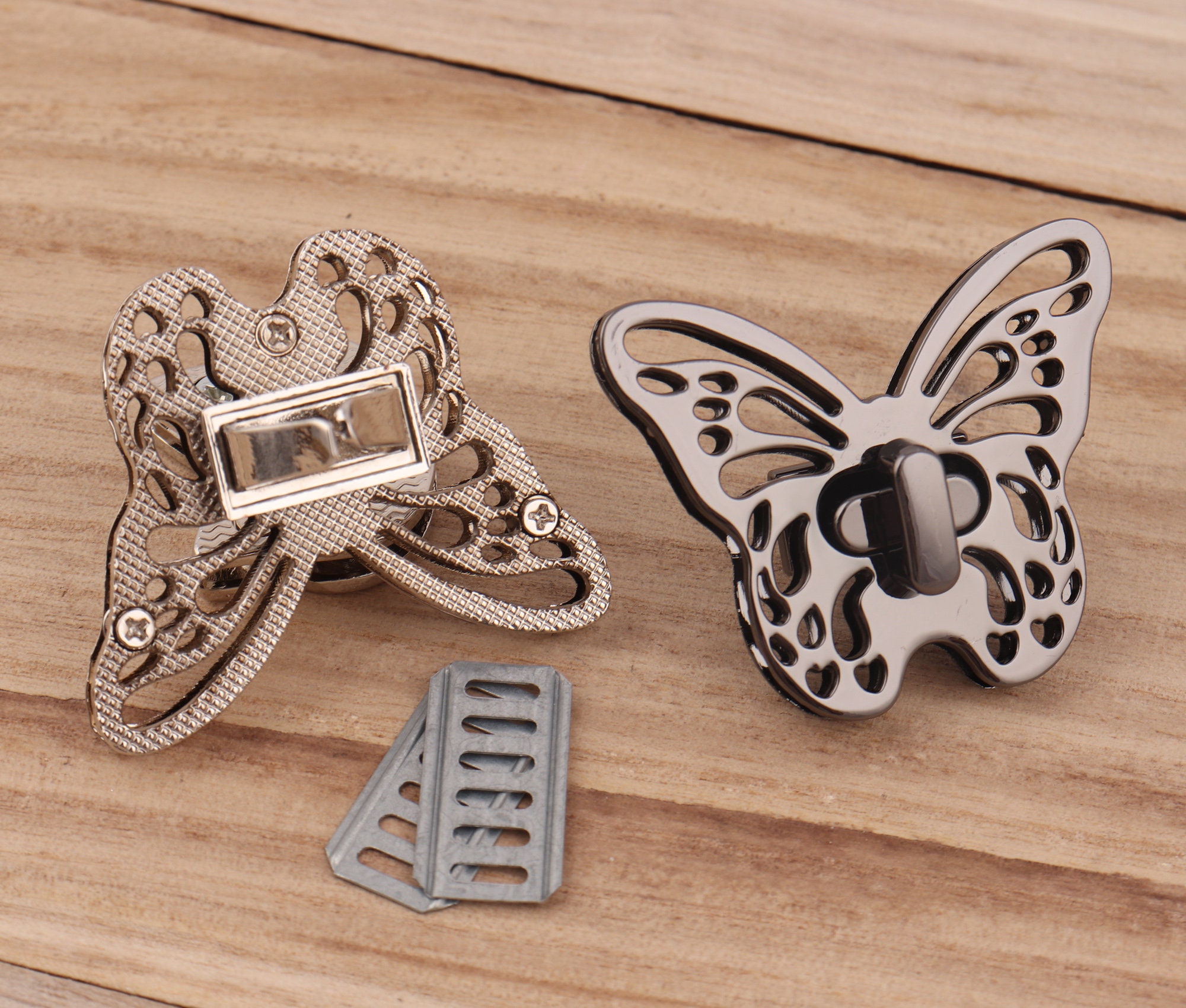 Butterfly Shape Bag Lock Twist Round Lock Purse Clasp Clutch Lock for ...