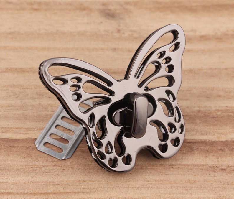 Butterfly Shape Bag Lock Twist Round Lock Purse Clasp Clutch Lock for ...