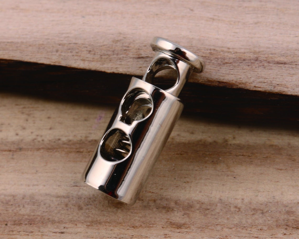 3412mm Metal Toggles Cord Stopper Cord Lock Two Holes Cord Lock Stopper ...