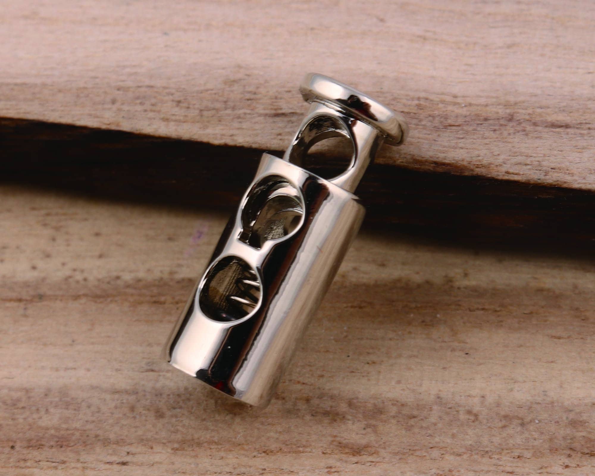 3412mm Metal Toggles Cord Stopper Cord Lock Two Holes Cord Lock Stopper ...