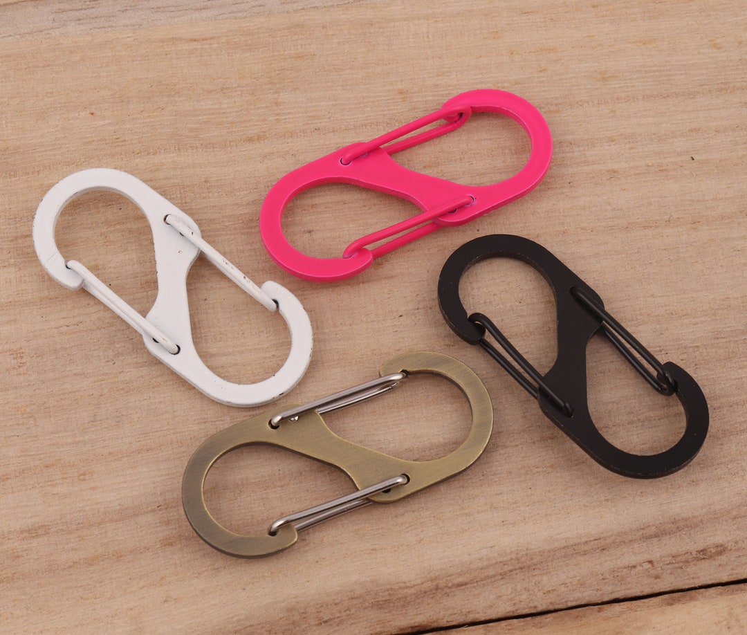 5121mm Various Colors S Shape Carabiner Dual Gated S Clasp Key Ring ...