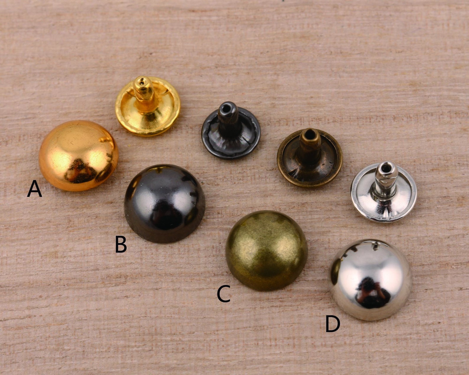12mm Mushroom Dome Rivets Studs Round Dome Rivet Studs Mushrooms Studs ...