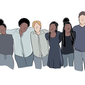 12 People Custom Family Portrait - Etsy