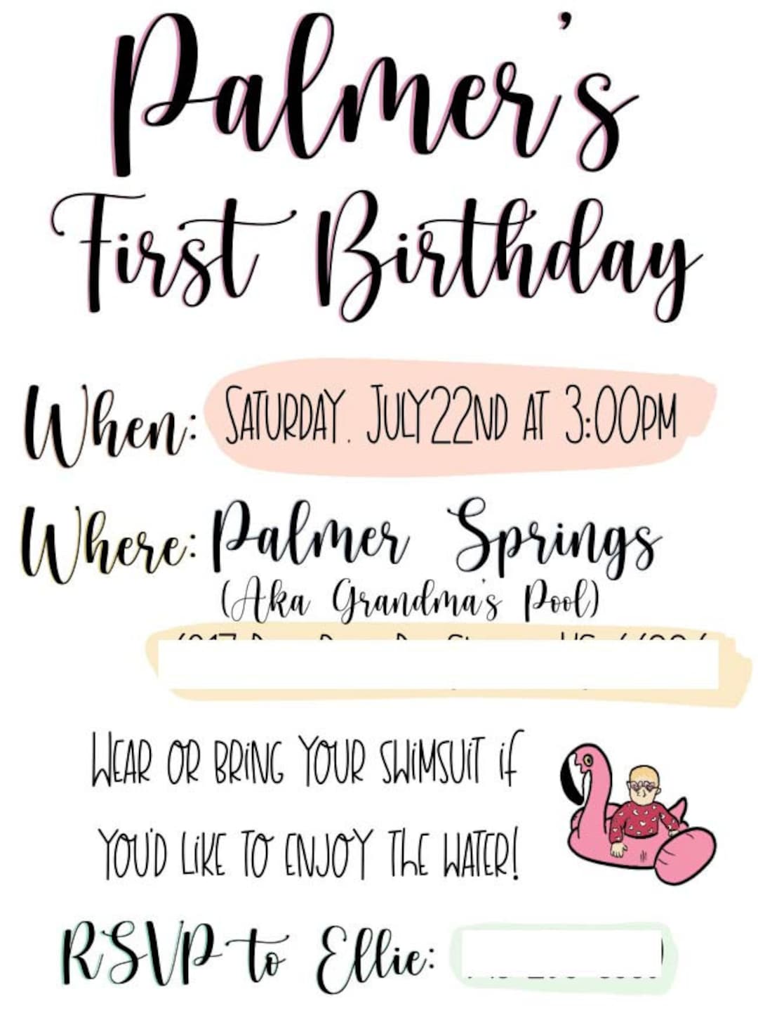 DIGITAL Custom Birthday Invitation Set - Etsy