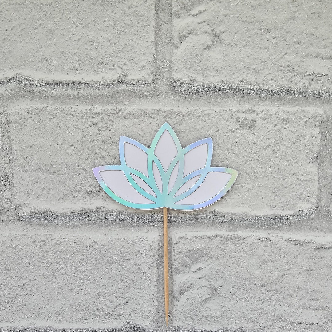 Holographic Lotus Leaf Cupcake Toppers - Etsy