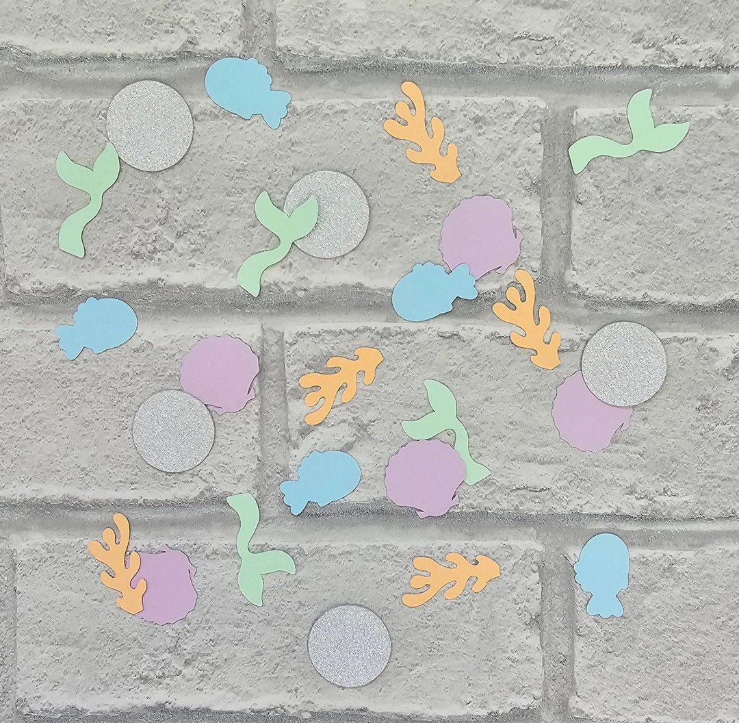 Glitter Pastel Under the Sea Shaped Confetti - Etsy