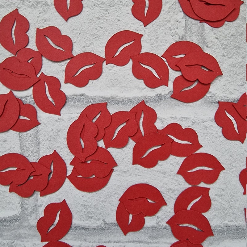 Valentine Lip Confetti - Etsy UK