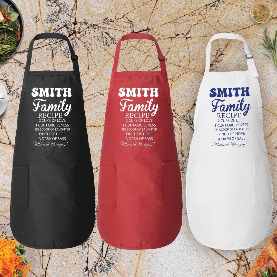 Customizable Family Aprons: Personalized Cooking Gift - Etsy