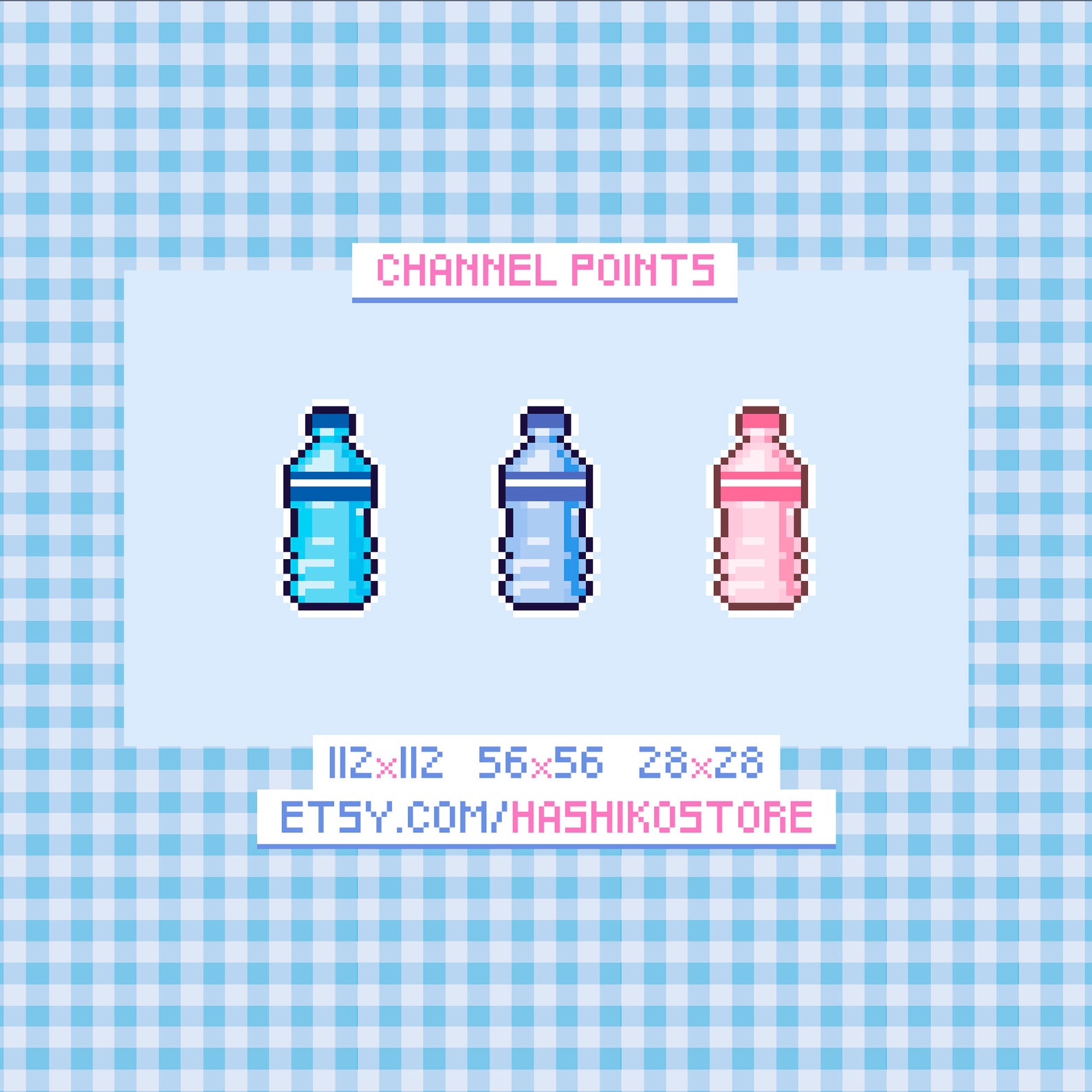 3x HYDRATE Colorful Water Bottle / Twitch Channel Points / | Etsy