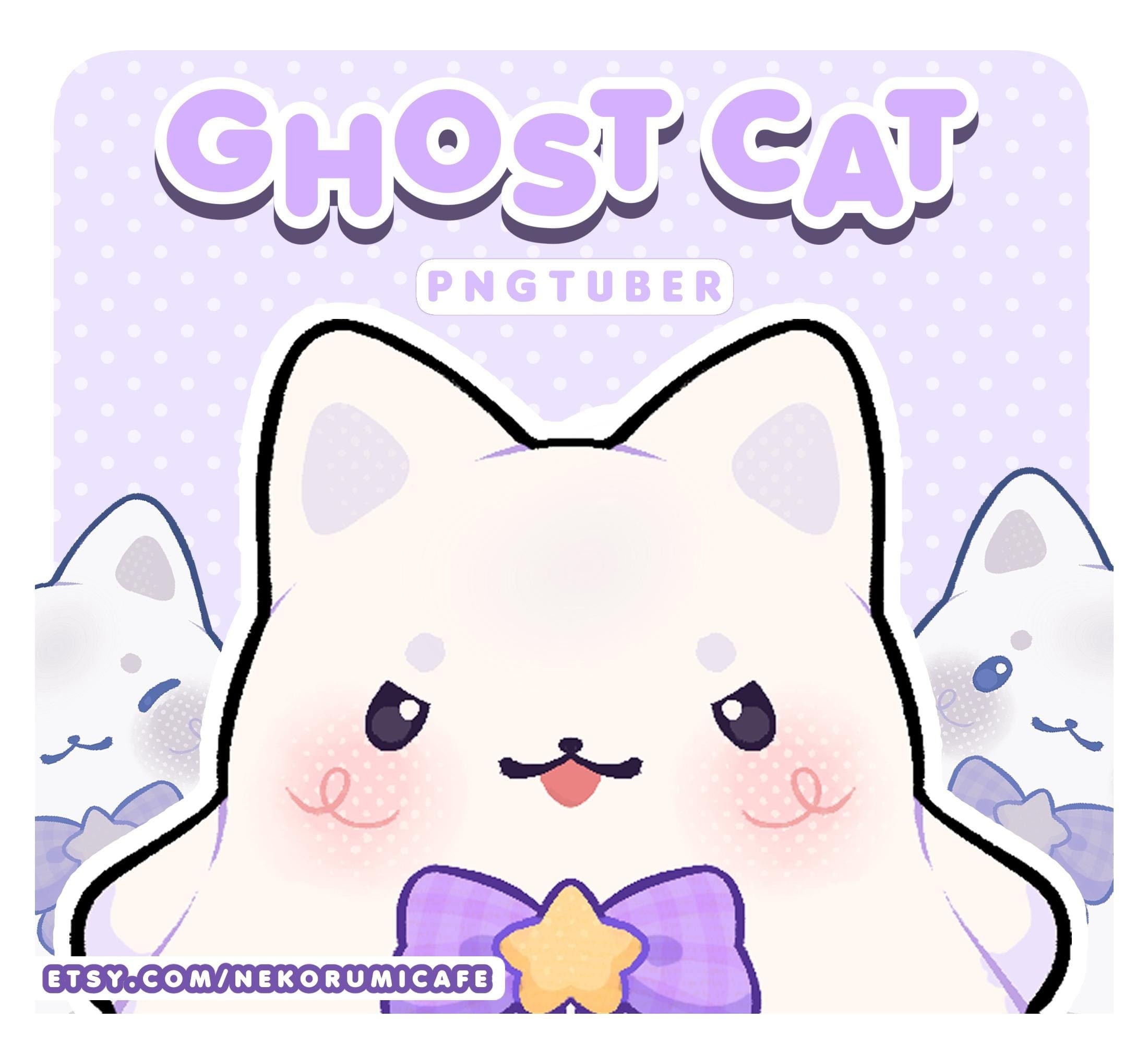 Pngtuber Ghost Cat | Vtuber | Streamer | Veadotube | Avatar | Twitch ...