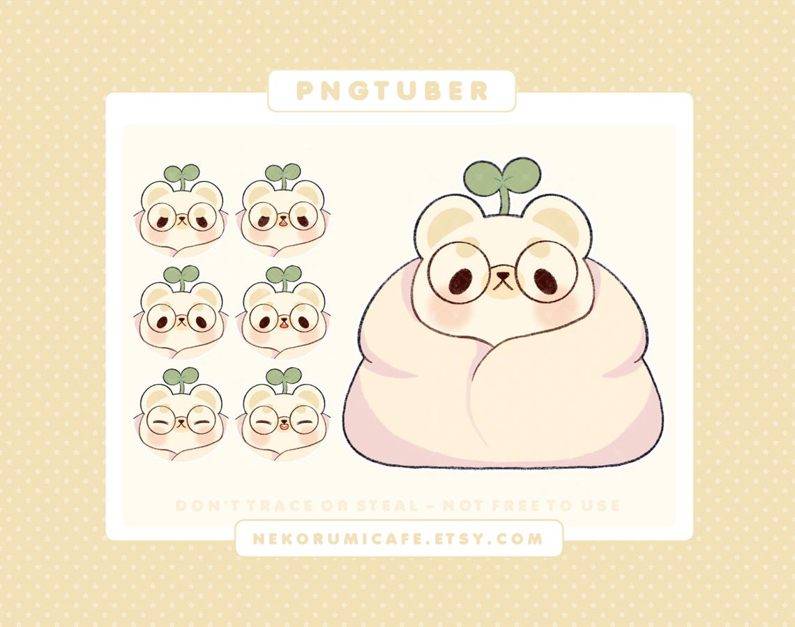 Pngtuber Cozy Bear | Vtuber | Streamer | Veadotube | Avatar | Twitch ...