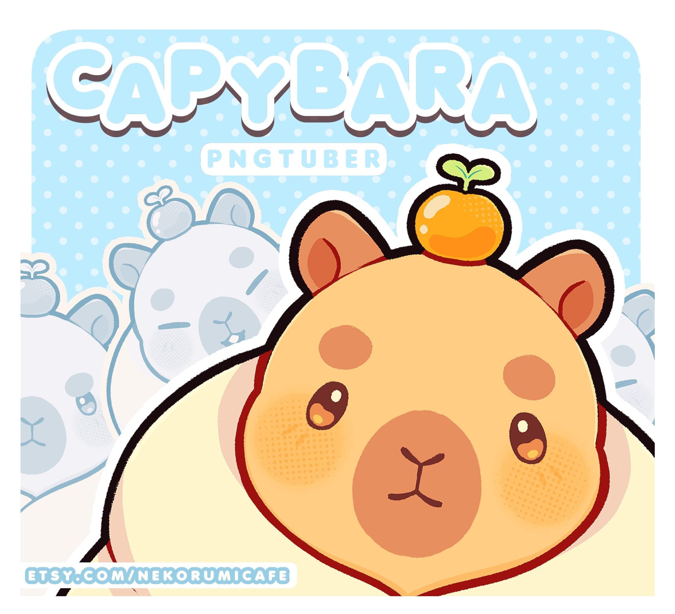 Pngtuber Cozy Capybara | Vtuber | Streamer | Veadotube | Avatar ...