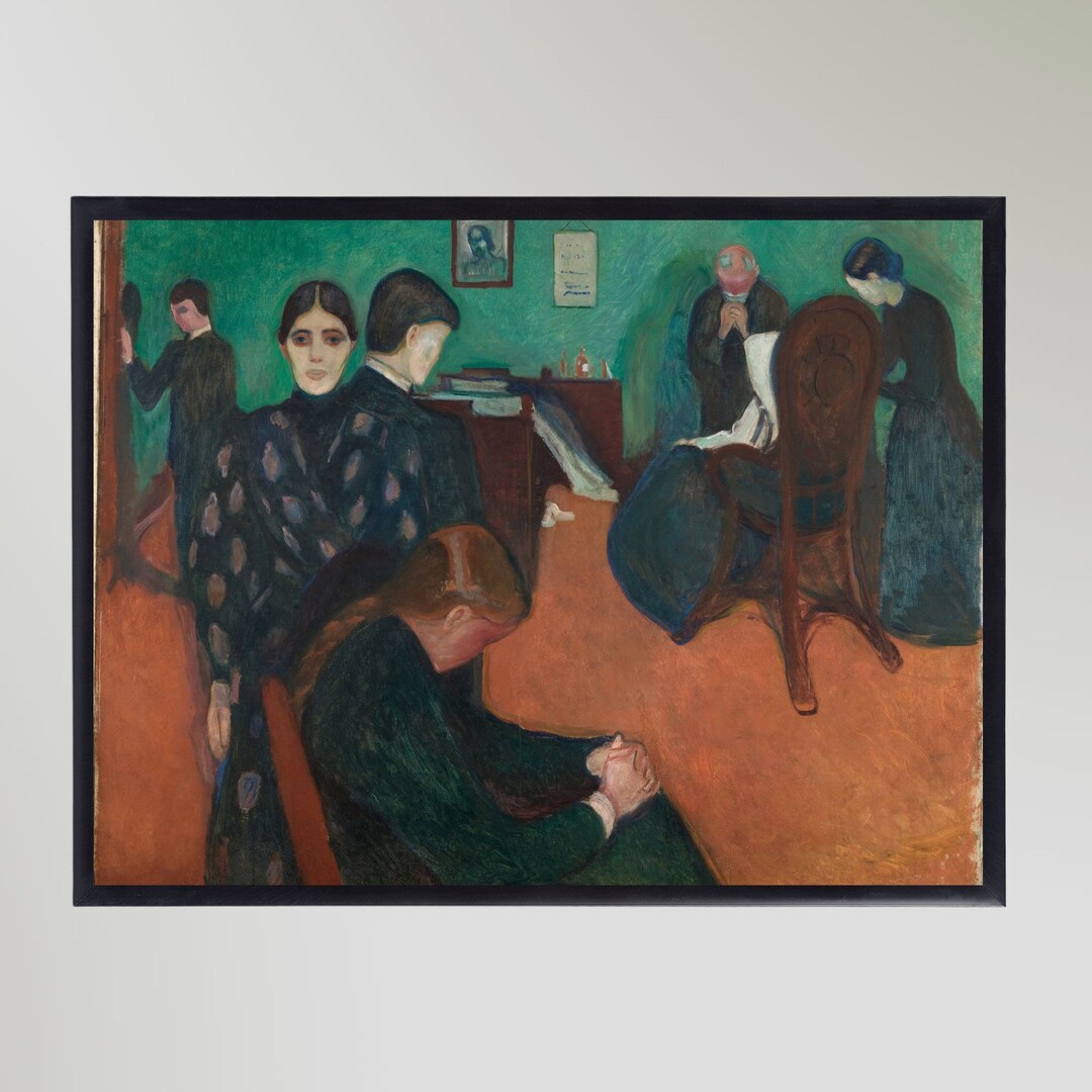 Death in the Sick Room by Edvard Munch Painting Print Poster Picture ...