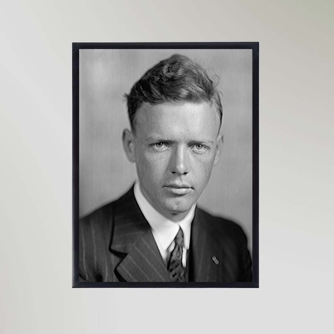 Charles Lindbergh Portrait Print Poster Picture Gift in Various Sizes ...