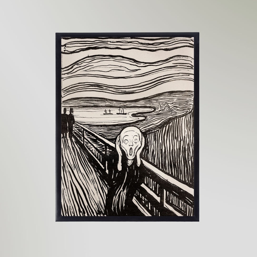 The Scream by Edvard Munch (1893) Painting Print Poster Picture Gift ...