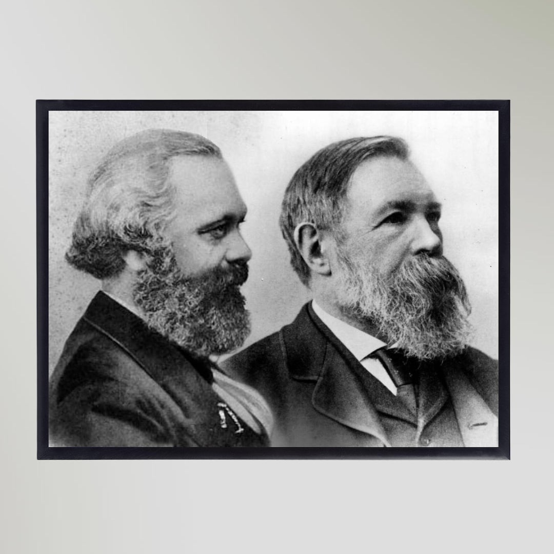 Karl Marx & Friedrich Engles Print Poster Picture Gift in Various Sizes ...