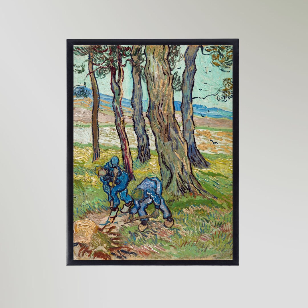 The Diggers (1889) by Vincent Van Gogh Painting Print Poster Picture ...