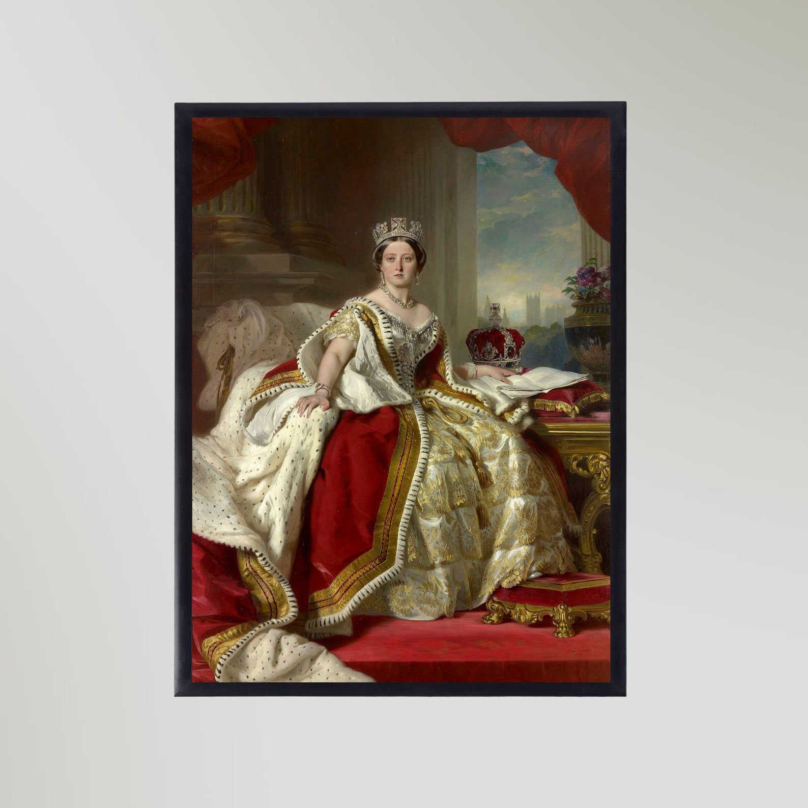 Queen Victoria at Winterhalter (1859) Painting Print Poster Picture ...