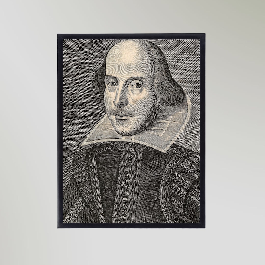 William Shakespeare (1623) Print Poster Vintage Picture Gift in Various ...