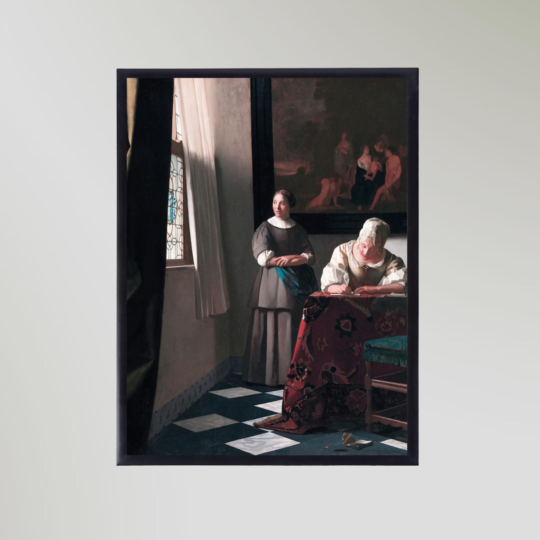 Johannes Vermeer’s Lady Writing a Letter With Her Maid (ca. 1670–1671 ...