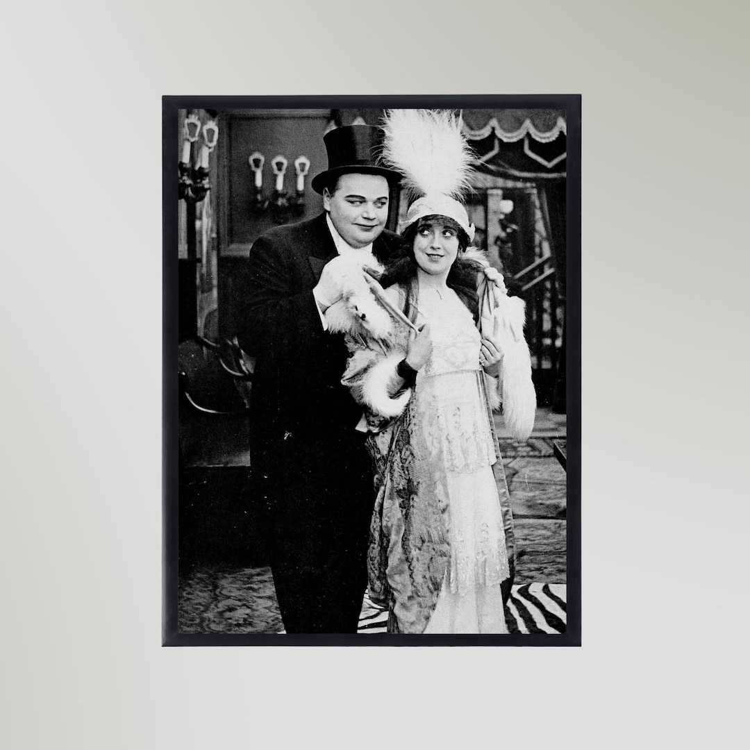Roscoe ‘fatty Arbuckle’ & Mabel Normand (1937) Print Poster Vintage ...