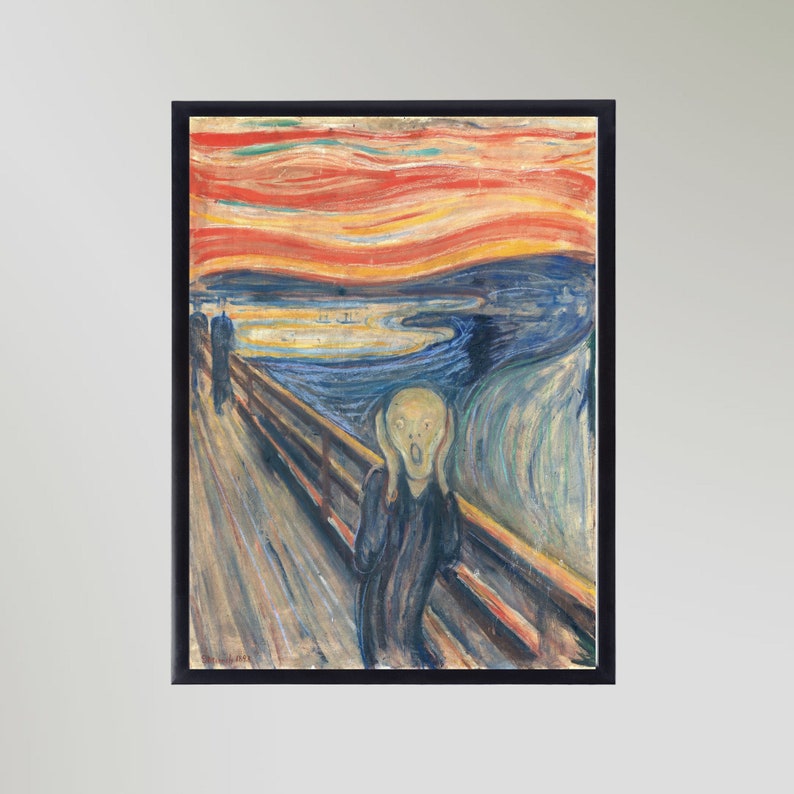 The Scream by Edvard Munch 1893 Painting Print Poster - Etsy