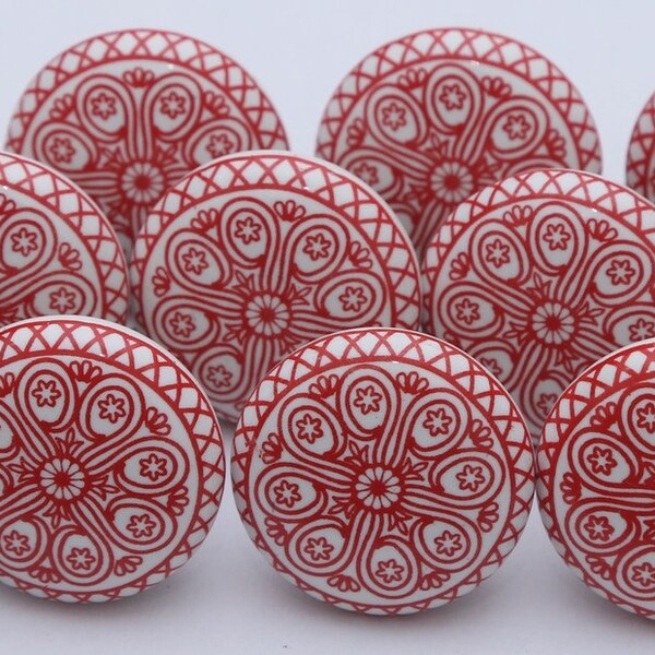 Red Cabinet Knobs - Etsy