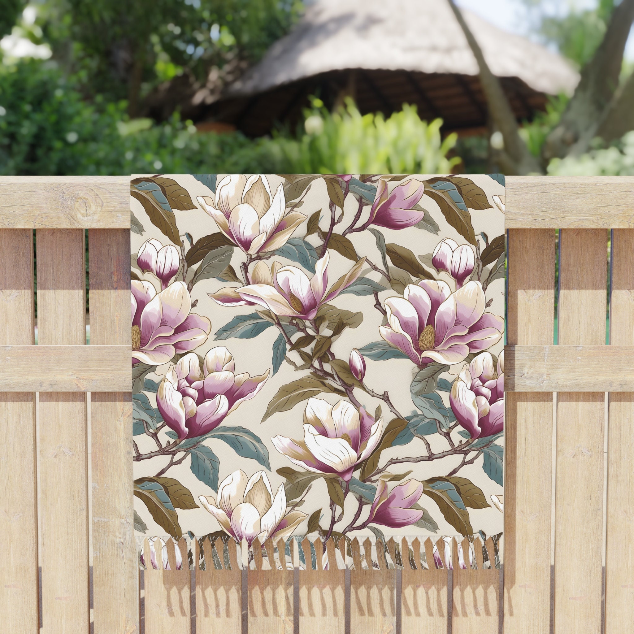 Magnolia Flower Illustrations Seamless Pattern, Magnolia Pattern ...