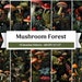 Mushroom Forest Seamless Pattern, Mushroom Forest Pattern, Mushroom ...