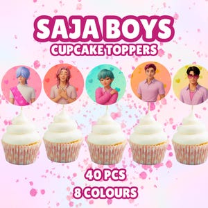 Saja Boys Edible Cupcake Topper - Etsy UK