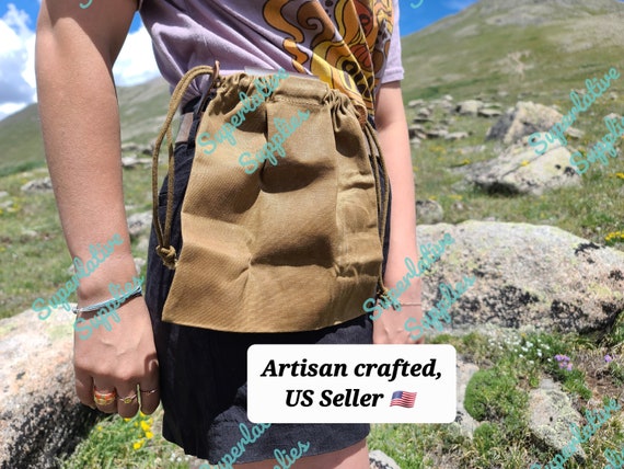 Premier Canvas Drawstring Bag Trail Pouch Foraging Hiking - Etsy
