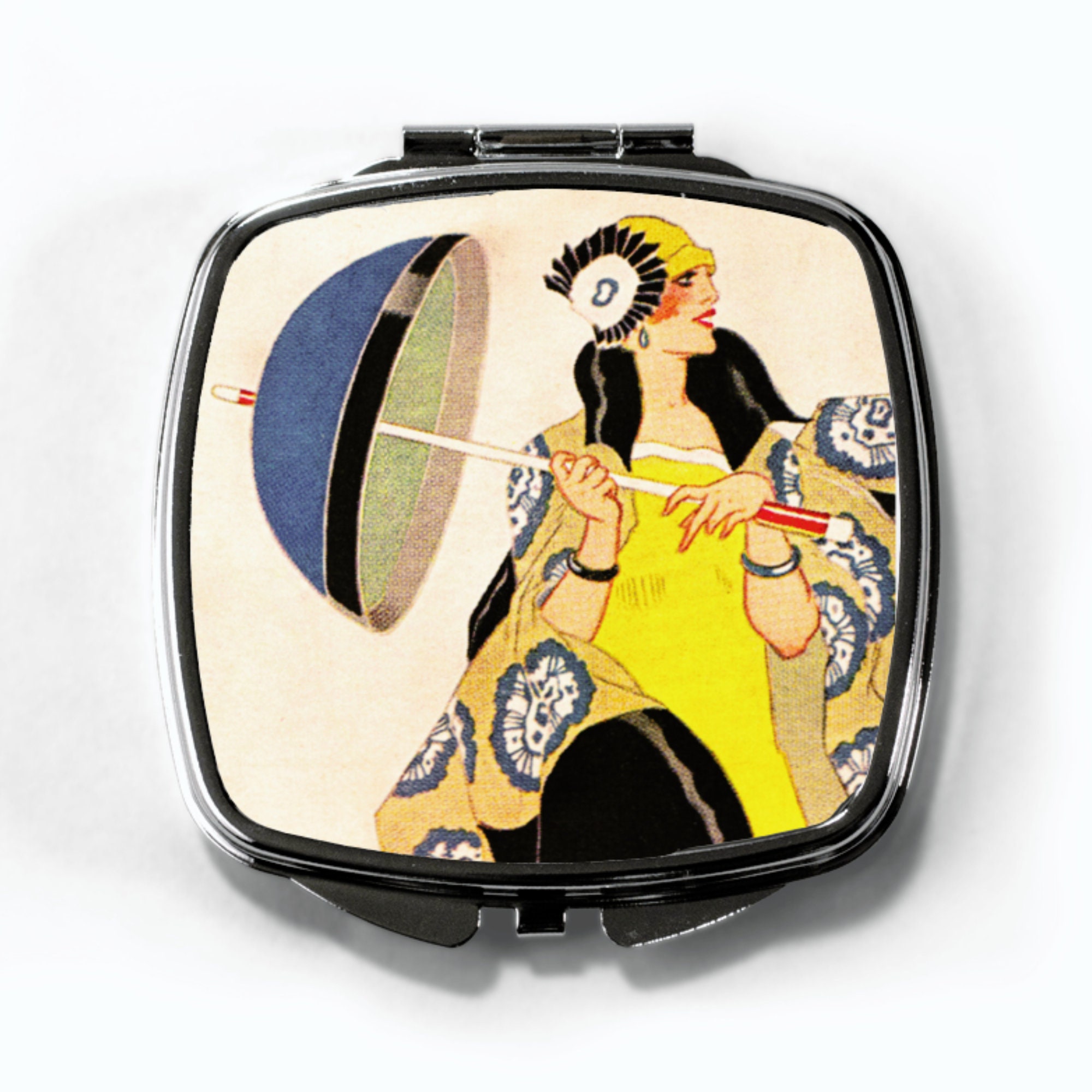 Personalised Compact Mirror, Art Deco Compact Mirror, Vintage Art ...