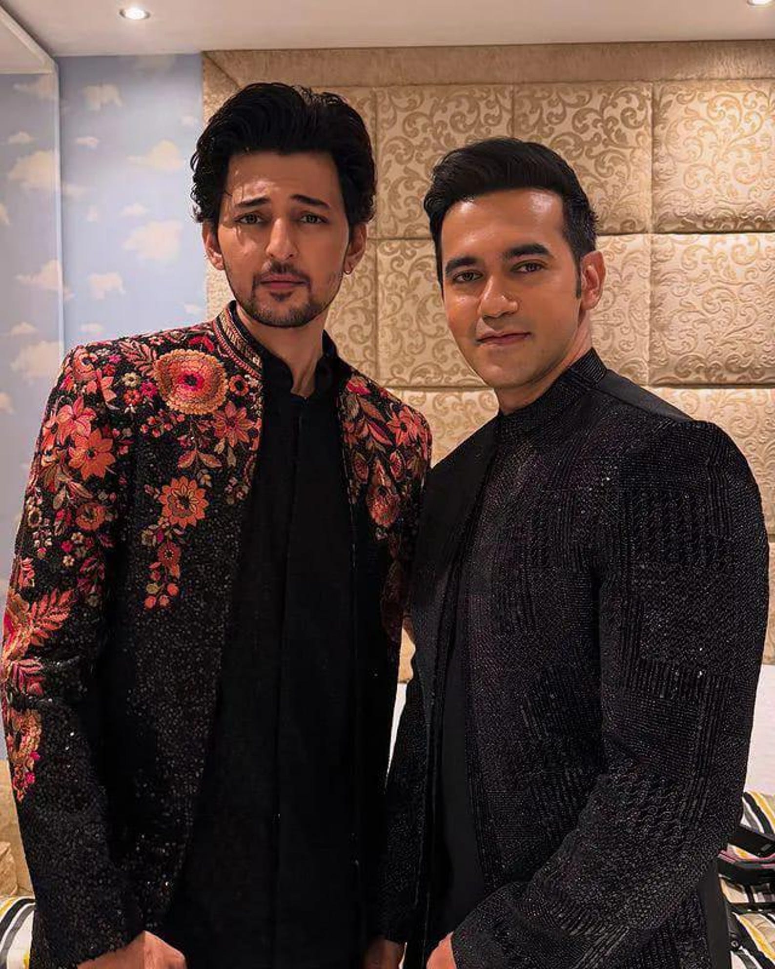 Black Sequin Jodhpuri Cotty and Pant Set - Etsy