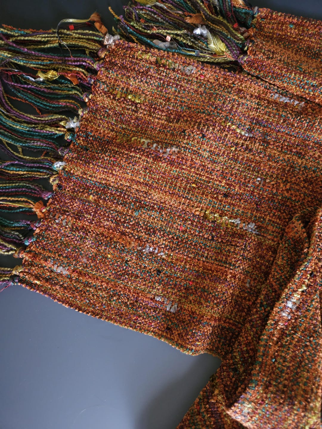 Handwoven Sundown Rayon Chenille Scarf - Etsy